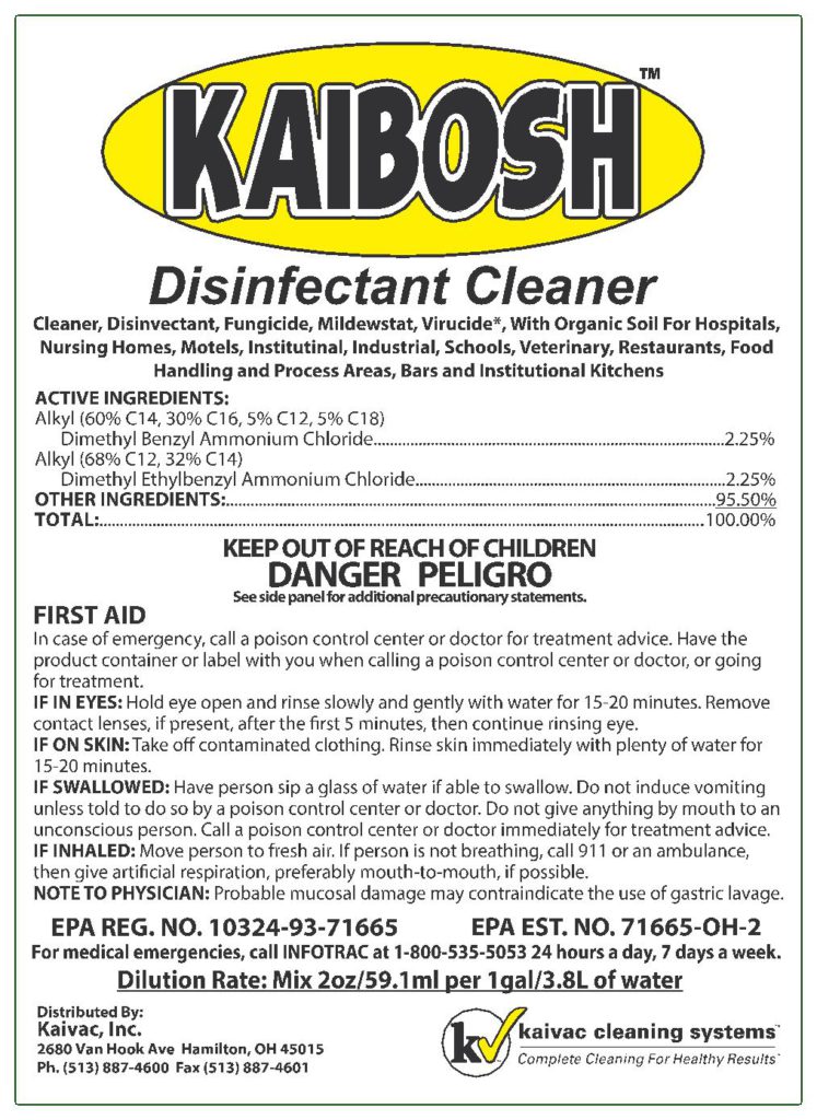 KaiBosh Secondary Label
